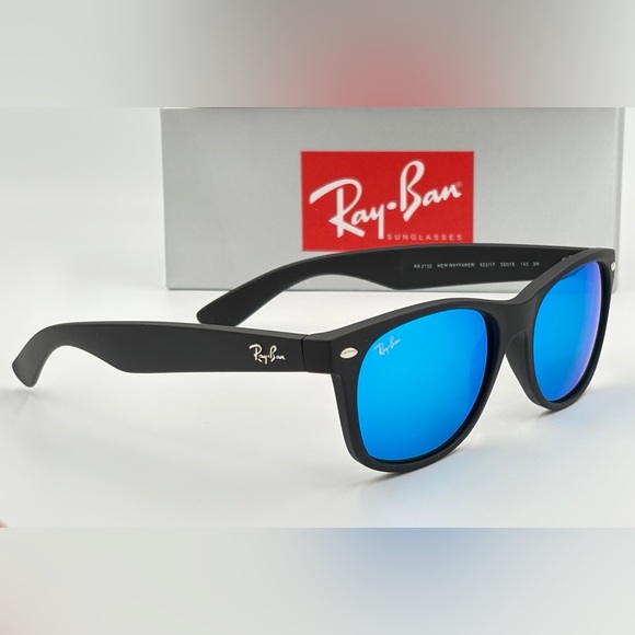 Ray-Ban | Accessories | Rayban New Wayfarer Rb232 Blue Flash Mirror ...